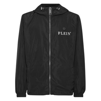 Philipp Plein Homme, Vestes, Noir, Taille: 3XL Coupe-vent Iconique