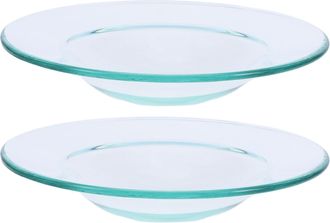 BESPORTBLE Alipis 2 St&uuml;ck Aromatherapie Wachsschmelzschalen Transparent &Oslash;mm Wiederverwendbare Duftlampen Untertassen Auslaufsichere Wachsw&auml;rmer Ersatzplatten f&uuml;r