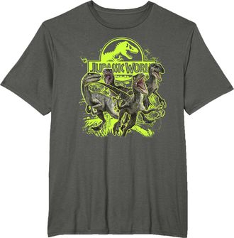Jurassic Park Raptor Pack Neon Green Team T-Shirt