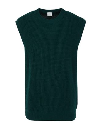 8 by YOOX WOOL BLEND RIB KNIT S/LESS CREWNECK