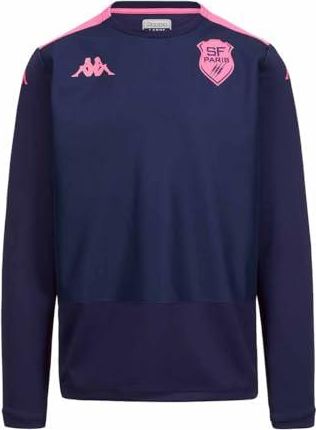 Kappa Sweat Apron Pro 8 Stade Français Paris Officiel Rugby Bleu/Rose Homme (FR/ES, Alpha/Lettres, TG, Taille Normale, Taille Normale, Bleu)