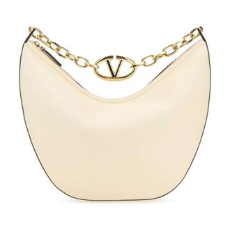 Valentino Garavani VLogo Moon Hobo Bag - - Bags - Damen - Wei&szlig; - ONE SIZE