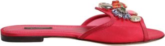 Dolce & Gabbana Femme, Chaussures, Rouge, Taille: 36 EU Slides Plates