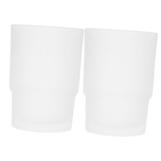Cabilock 2st&uuml;cke Glasbecher F&uuml;r Badezimmer Klarer Kratzfester Zahnputzbecher Mit Rutschfester Oberfl&auml;che Multifunktional Als Zahnb&uuml;rstenhalter Und Mundsp&uuml;lbech