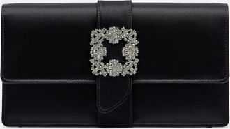 Manolo Blahnik Pochette Capri en satin à ornements