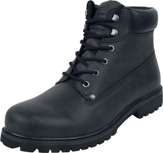 RED by EMP Herren Schwarze Boots mit Schn&uuml;rung EU43
