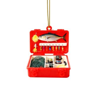Generic Weihnachtsanh&auml;nger, H&auml;ngeschmuck, Angelzubeh&ouml;r, Schmuck f&uuml;r Anglerliebhaber (A, 8cm)
