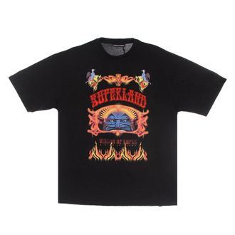 Vision Of Super Schwarzes Print Tee Herren T-Shirt - - Tops - Herren - Schwarzk - XL