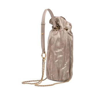 Chanel Pre-owned The Medium Metallic Calfskin Coco Pleats Drawstring Backpack - - Pre-owned - Damen - Gelb - ONE SIZE