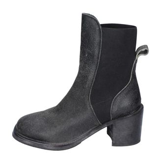 Moma Moma, Femme, Chaussures, Noir, Taille: 37 EU Bottines Vintage en Cuir