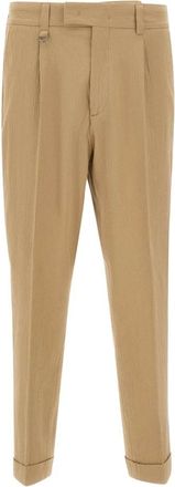 Paolo Pecora Homme, Pantalons, Beige, Taille: S Pantalon Tailleur
