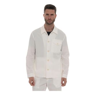 Hindustrie Leichtes Baumwollovershirt mit Knopfverschluss - - Jackets - Herren - Beige - L