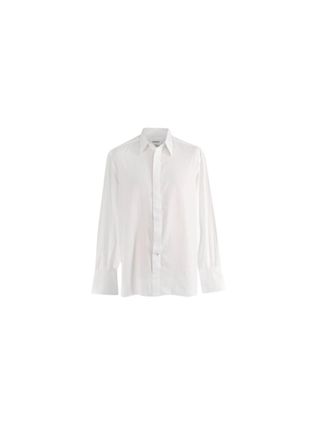 Lorenzini White Striped Shirt Size 16.5