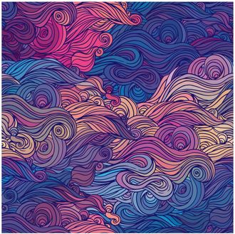 Wallario Sticker/Aufkleber für Kühlschrank/Geschirrspüler/Küchenschränke, Selbstklebende Folie - 60 x 60 cm, Motiv: Fantasievoller Wirbel