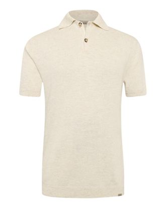 Woolrich Softes Strick-Poloshirt mit Leinenanteil in