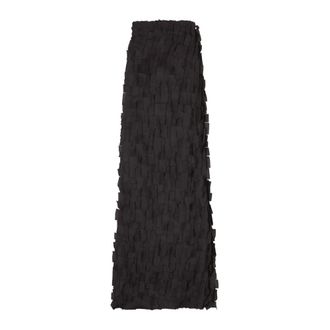 Cortana Epica- langer Seidenrock mit Schuppeneffekt - - Skirts - Damen - Schwarzk - M