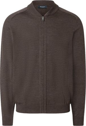 Maerz Leichte Strickjacke mit Zip aus maschinenwaschbarer Merinowolle in