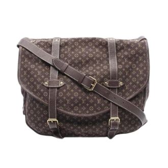 Louis Vuitton Pre-owned Saumur XL Monogram Mini Lin Canvas Leather Shoulder Bag - Femme - Pre-owned - Brun - Taille: ONE Size
