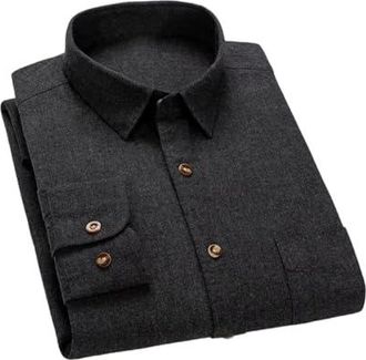 Generic Chemise &agrave; manches longues pour homme, coupe ajust&eacute;e, chemise formelle douce &agrave; carreaux d&eacute;contract&eacute;s hauts ray&eacute;s bureau, 272, 4XL