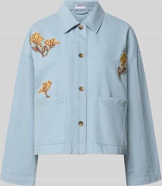 Jake*s Casual Regular Fit Jeansjacke mit Motiv-Stitching