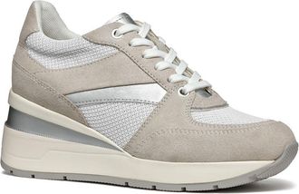 Geox Mädchen D Zosma Platform, White Lt Grey, 41 EU