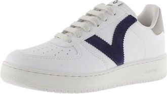 Victoria Baskets Unisexe Madrid Effet Cuir & Pi&egrave;ces Color&eacute;es en Contraste & Bout Perfor&eacute; 1258201 pour Adulte Navy 39