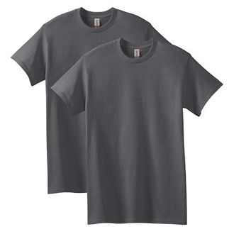 Gildan Heavy Cotton T-Shirt, Style G5000, Multipack Chemise, Anthracite (Lot de 2), 3XL Homme
