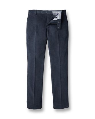 CHARLES TYRWHITT Cordhose mit Stretch - Marineblau