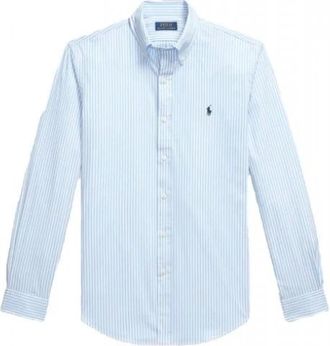 Ralph Lauren Homme, Chemises, Bleu, Taille: XL Chemise &agrave; Manches Longues Ray&eacute;e