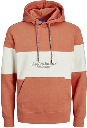 Jack & Jones Herren Hoodie Kapuzenpullover JORLAKEWOOD- Relaxed Fit S M L XL XXL, Gr&ouml;&szlig;e:L, Farbe:Ginger Blocking 12246802