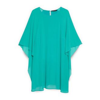 Fiorella Rubino Kleid aus Georgette mit Maxi-Kimono&auml;rmeln - - Dresses - Damen - Gr&uuml;n - XL