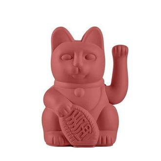 Donkey Winkekatze Berry Red - Lucky Cat, Maneki Neko | | Symbol f&uuml;r Liebe & Gl&uuml;ck | Modernes Deko-Highlight