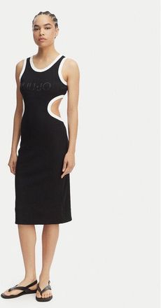 Liu Jo Sommerkleid VA5043 J4822 Schwarz Regular Fit