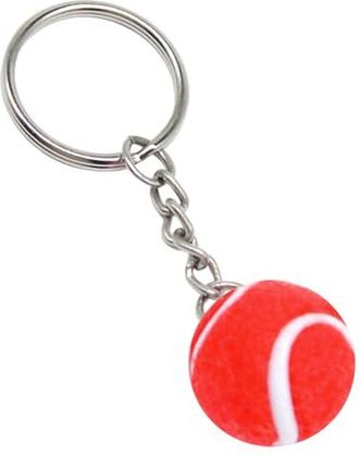 Generic Porte-cl&eacute;s balle de tennis en peluche - Porte-cl&eacute;s de sport 3,1 pouces, conception &agrave; texture l&eacute;g&egrave;re, finition mini-point douce portable | Accessoire d