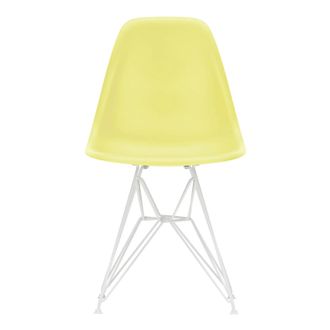 Vitra Chaise DSR Plastic - pi&egrave;tement blanc epoxy - Charles & Ray Eames Vitra