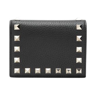 Valentino Garavani Rockstud Flap French Wallet - - Accessories - Damen - Schwarzk - ONE SIZE