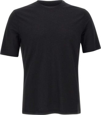 FILIPPO DE LAURENTIIS T-shirt en cr&ecirc;pe de coton - Homme - Tops - Noir - Taille: S
