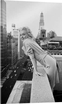 Posterlounge Marilyn Monroe in New York Acrylglasbild von Celebrity Collection 60 x 90 cm Schwarz-Weiß Wandbilder Wanddeko