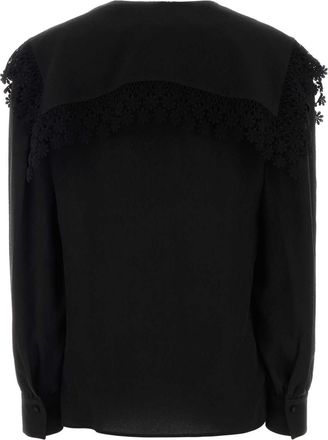 Chlo&eacute; Womens Black Silk Shirt Exterior: Maglie Sweater