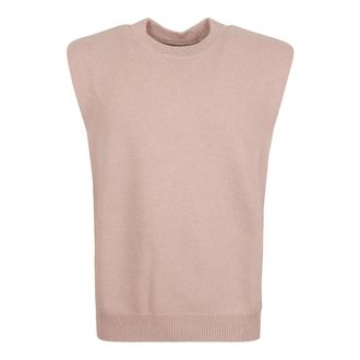 Jil Sander &Auml;rmelloses Strickoberteil - - Knitwear - Herren - Rosa - XS