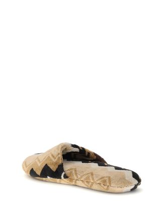 Missoni Unisex Slippers Giacomo Black-Multicolour Cotton Black/multicolour Flat Shoes