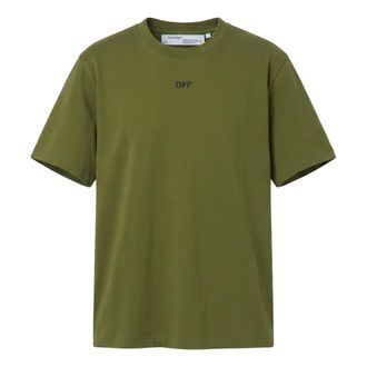Off-white Kurzarm-T-Shirt - - Tops - Herren - Gr&uuml;n - XL