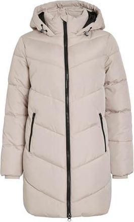Vila Vila Padded Coat Vimilja Manteau rembourré Noos, Chateau Gray, 44 Femmes