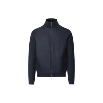 Hackett Herringbone Fullzip Hybrid Jacke - - Jackets - Herren - Blau - M