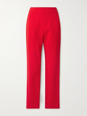 Carolina Herrera Pantalon Skinny En Laine Mélangée Emilie - Rouge