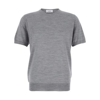 Lardini Homme, Tops, Gris, Taille: S Pull Gris à Col Rond