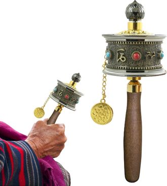 Generico Tragbares Gebetsrad, ergonomische Rotation, leise, f&uuml;r Meditation, tibetisches Gebetsrad, f&uuml;r Achtsamkeit, Klassenzimmer, Reisen, B&uuml;ro, Dekoration, Yo