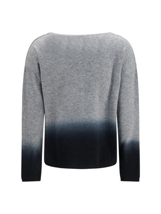 Mirror in the Sky Womens V-Neck Sweater Husky & Black Kashmir-Capra Hircus Kashmir/capra