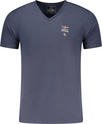 Aeronautica Cotton T-Shirt - - Tops - Herren - Blau - M