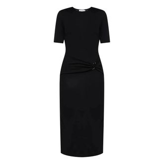 Calvin Klein Jersey Metal Midi Kleid - - Dresses - Damen - Schwarzk - S